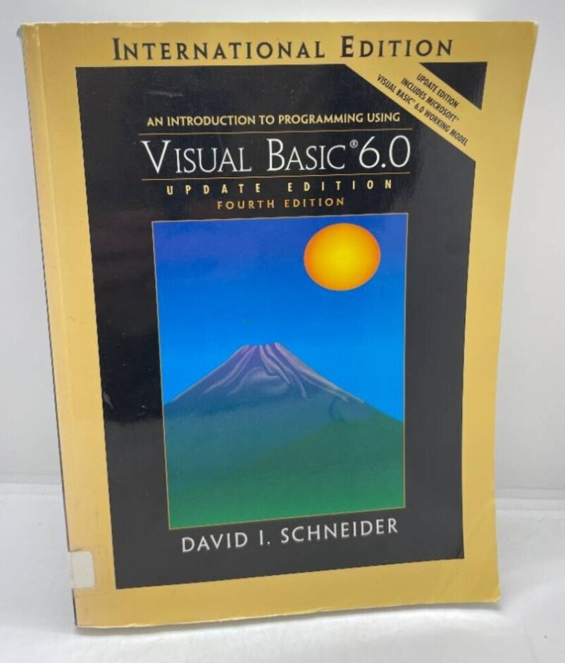 An Introduction To Programming Using Visual Basic 60 By David I